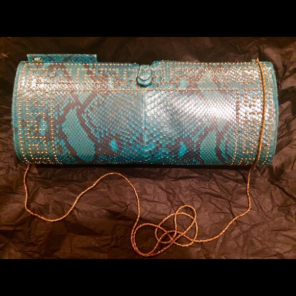 Versace | Bags | Gianni Versace Embellished Python Clutch Bag | Poshmark
